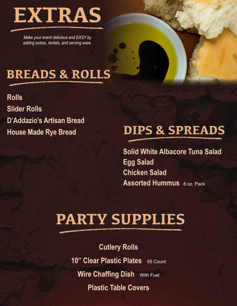 Catering Menu | Dash's Market