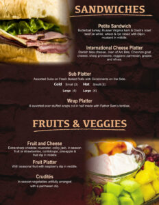 Catering Menu | Dash's Market